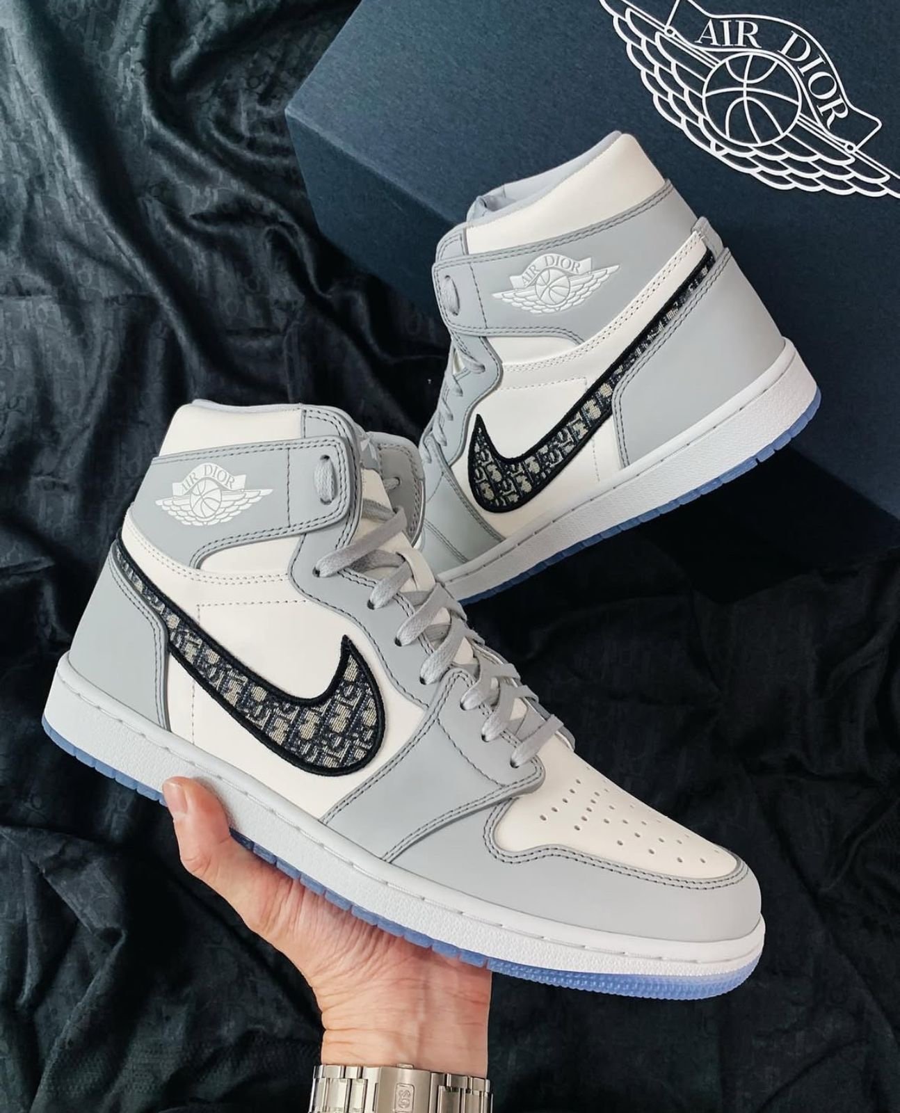 Genuine Nike Air Jordan first copy 1 Dior High Semi UA shoes India