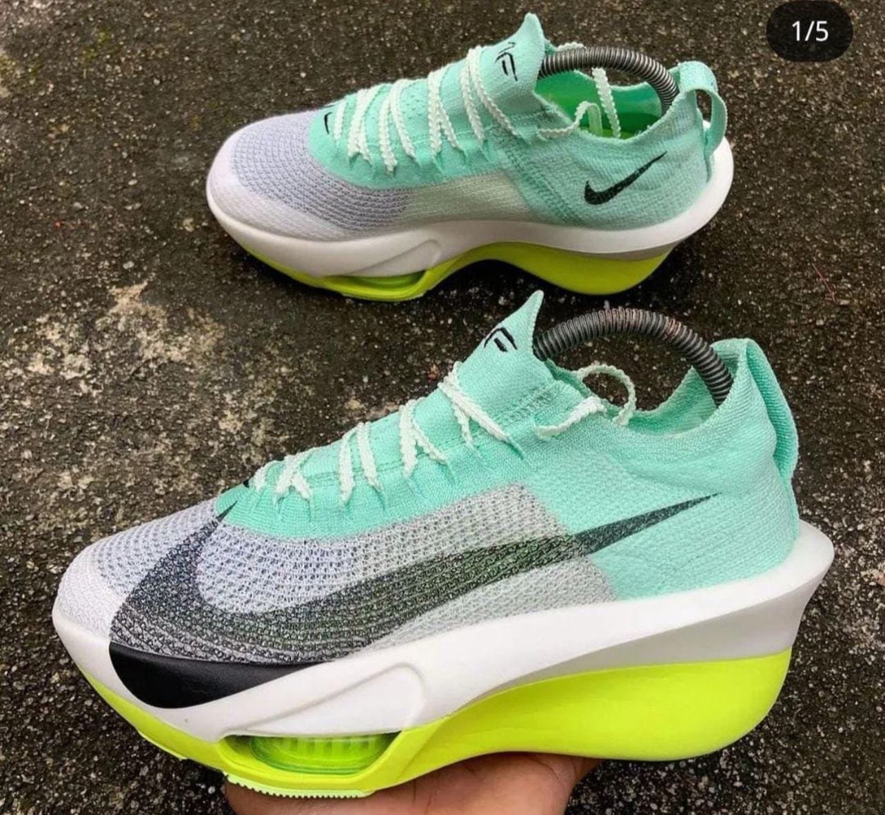 First copy Nike Air Zoom Alphafly 3 Next White Neon sneakers