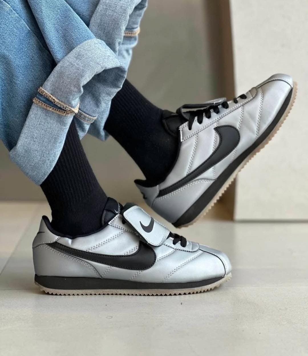 First copy Nike Cortex SE Pack "Metallic Cool Grey" shoes India